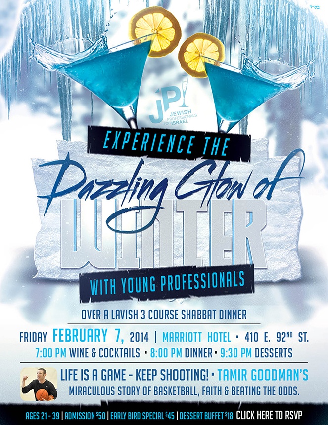 Dazzling Glow of Winter Shabbat Dinner - February 7, 2014 - Chabadic.com